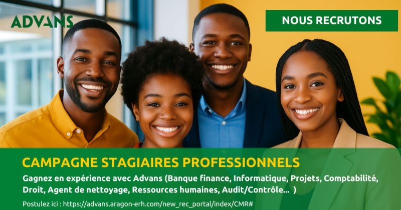 Advans Cameroon is in need of professional interns across their ...